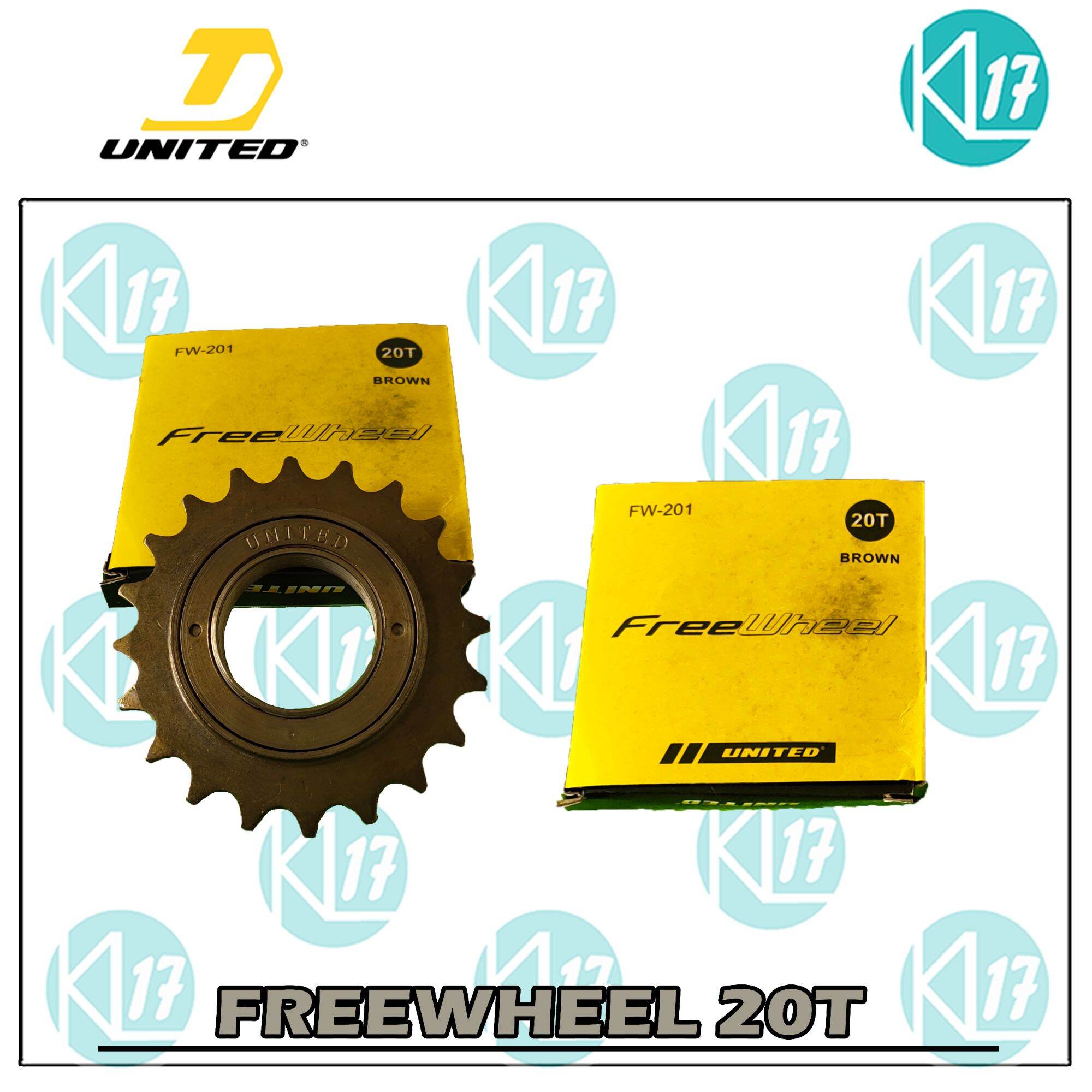 FREEWHEEL UNITED 16T 18T 20T 22T 24T SINGLE SPEED GIR FREEWHEEL SEPEDA ...