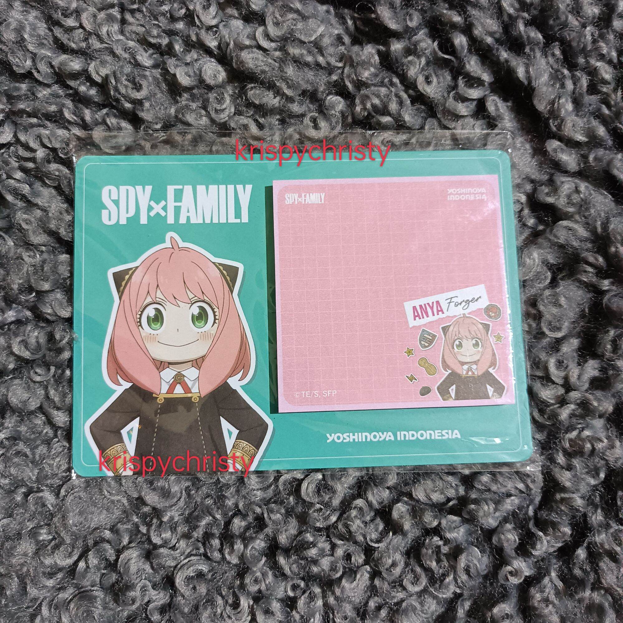 official merch yoshinoya spy x family standee, post it/ sticky notes ...