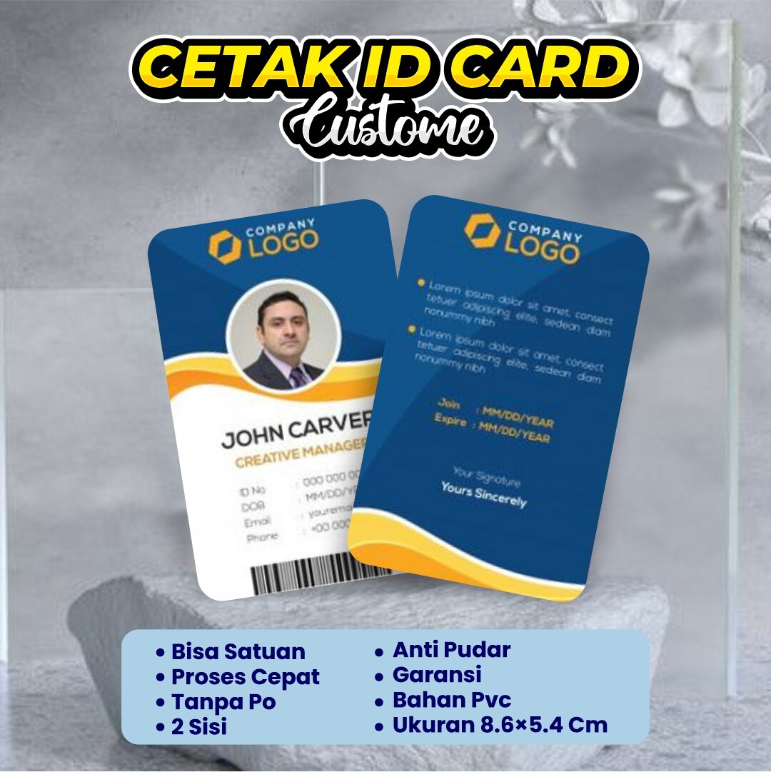 Cetak Id Card 2 Sisi Bolak Balik Satuan | Lazada Indonesia