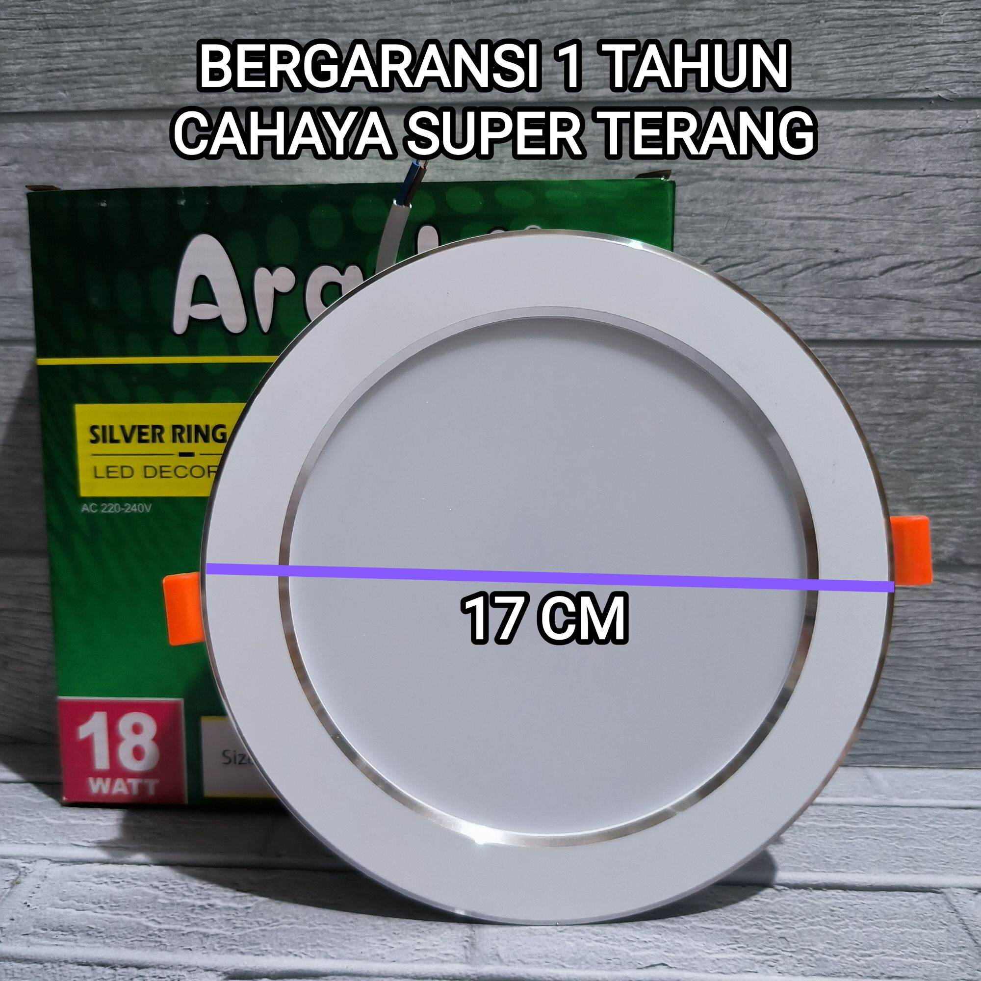 ARASHI LAMPU DOWNLIGHT LED PANEL IB 18W CAHAYA PUTIH SNI IN BOW TANAM ...