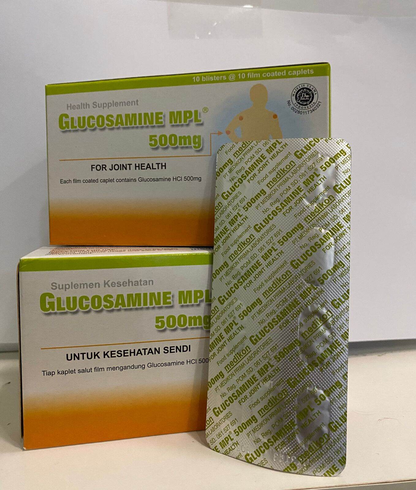 Glucosamin MPL 500mg Perstrip 10 Tablet / Vitamin Tulang dan Sendi ...