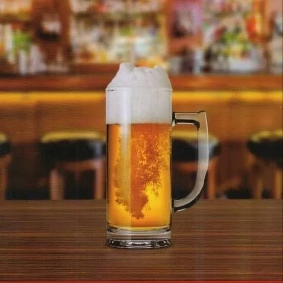 Gelas Minum Air Jumbo Besar Beling Kaca Bening Gelas Gagang 650ML Drink ...