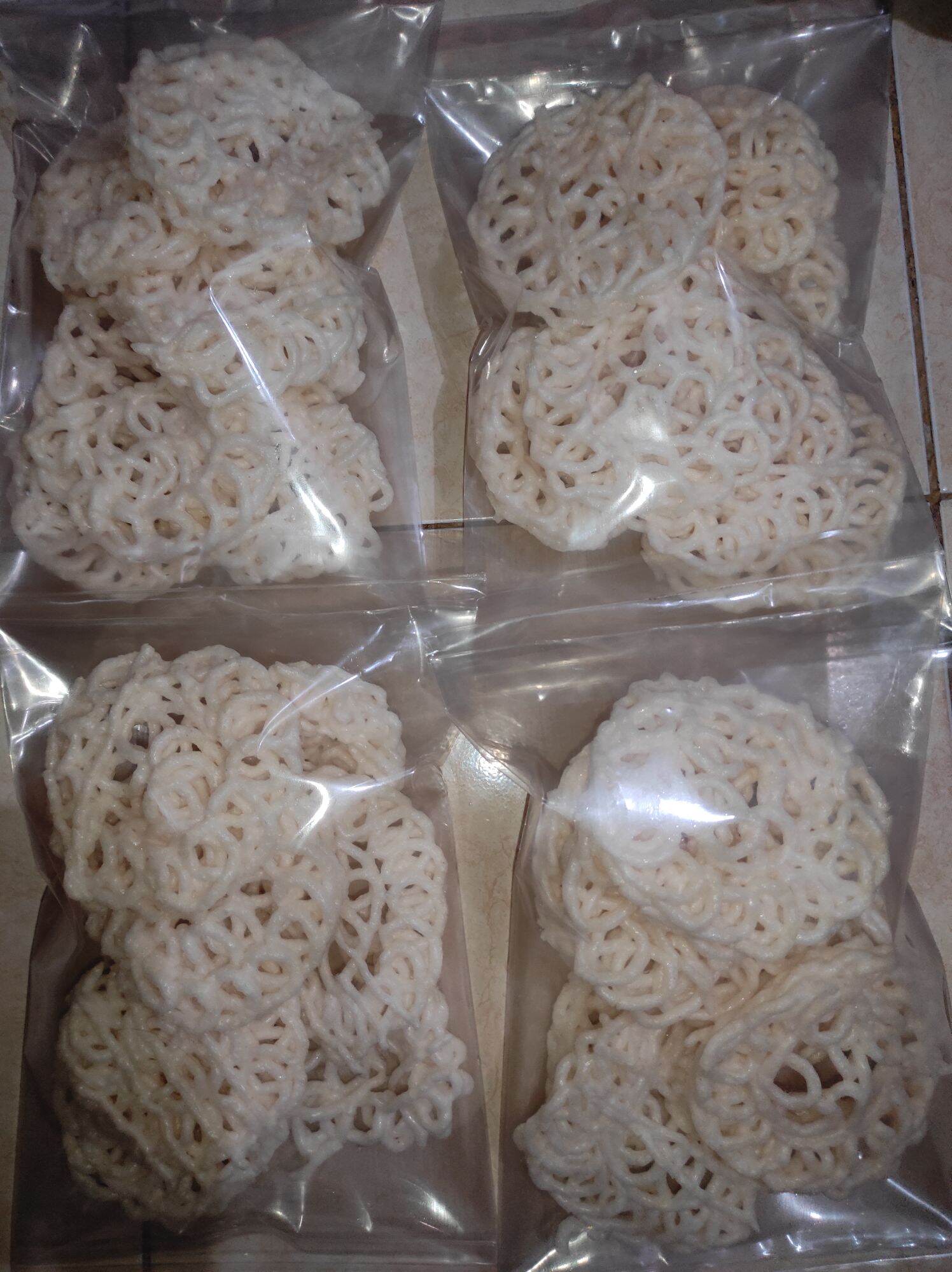 Kerupuk Jadul Enak Keriting Putih Vegan /Mawar/ Jaring /Bulat Medan ...