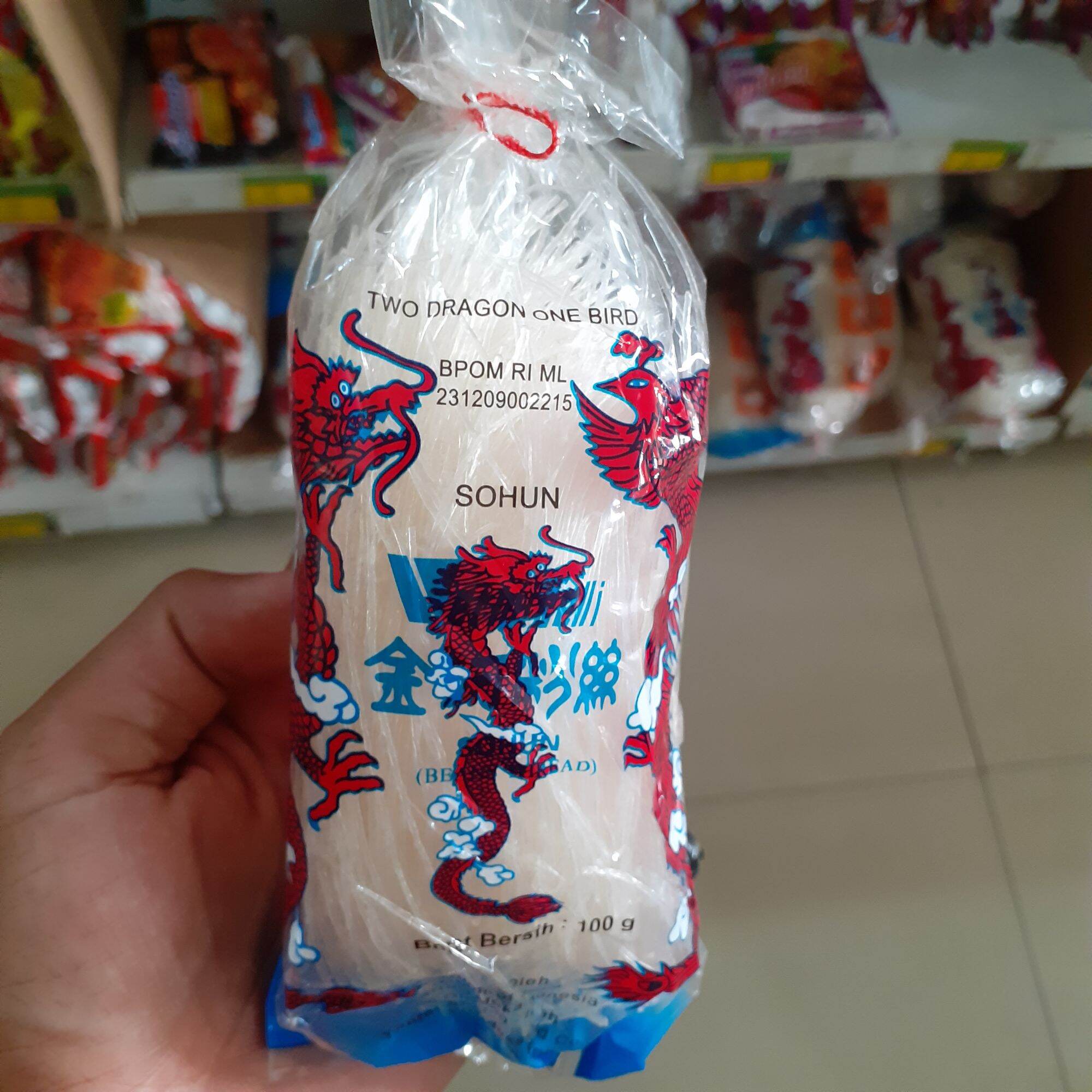 Sohun Soun Beans Thread 100gr Vermicelli Cap Two Dragon One Bird ...