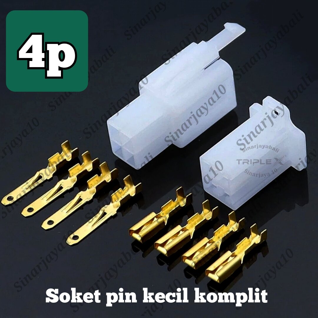 soket kabel 4p motor mobil socket kecil konektor 4pin connector soketan ...
