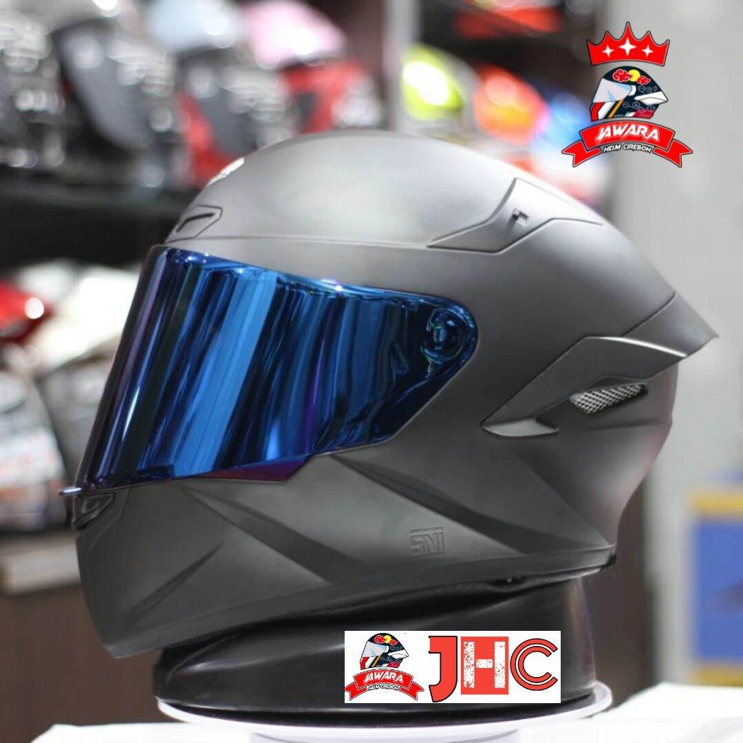 HELM KBR TTC SOLID HELM FULL FACE PRIA/WANITA VIRAL HARGA MURAH STANDAR ...