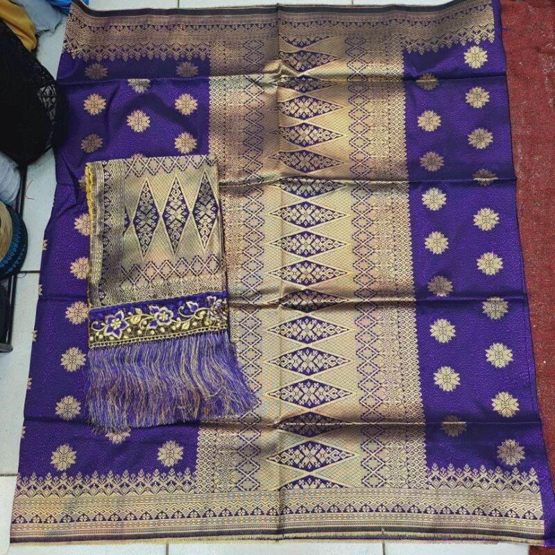 Kain Songket Set Dengan Selendang/Kain Rock Songket 1 Set Sama ...