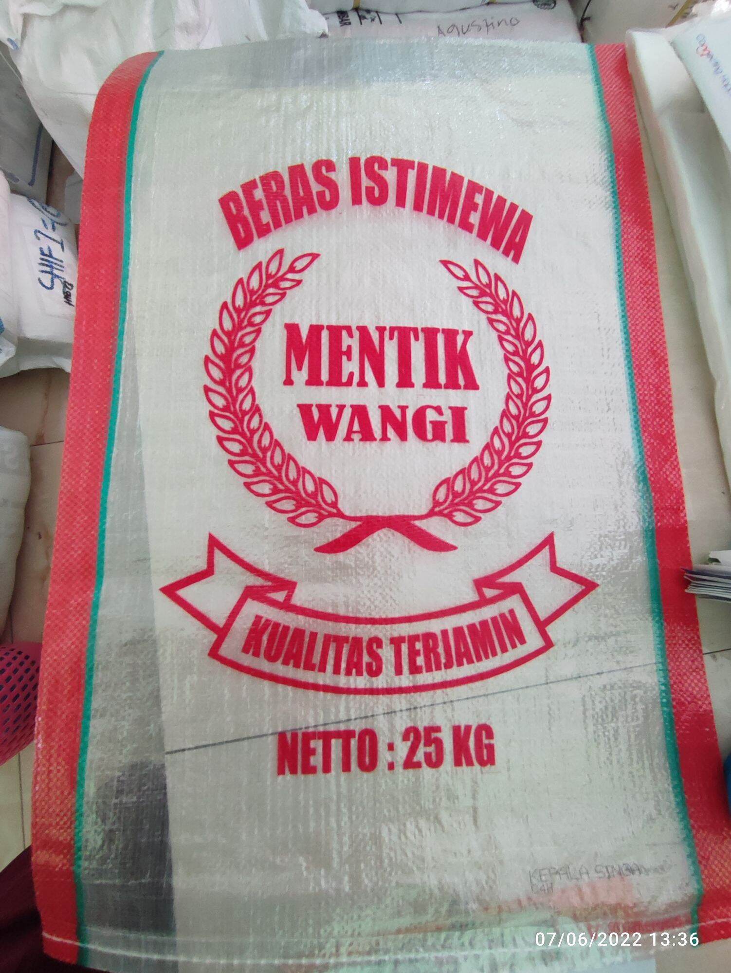 Karung beras 25 kg cap Mentik Wangi isi 50 lembar | Lazada Indonesia