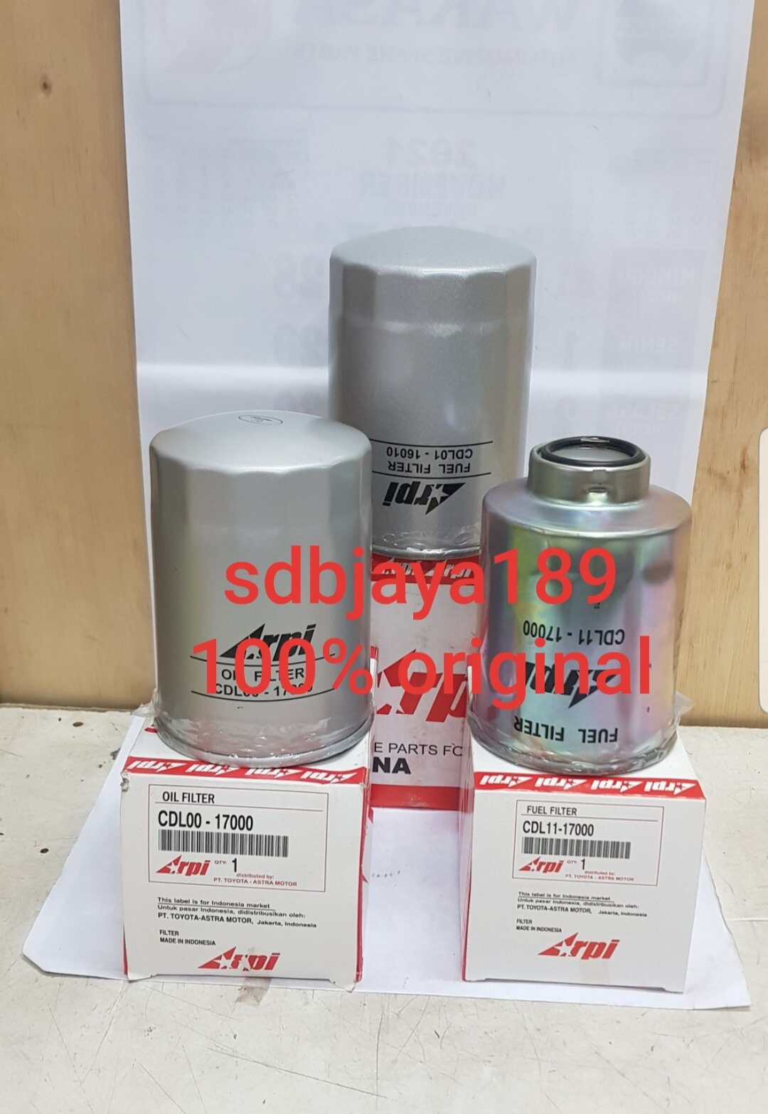 filter oil oli fuel filter solar atas bawah dyna saurus 14b 115st 115et 115 hrg set 3mcm 100% ...