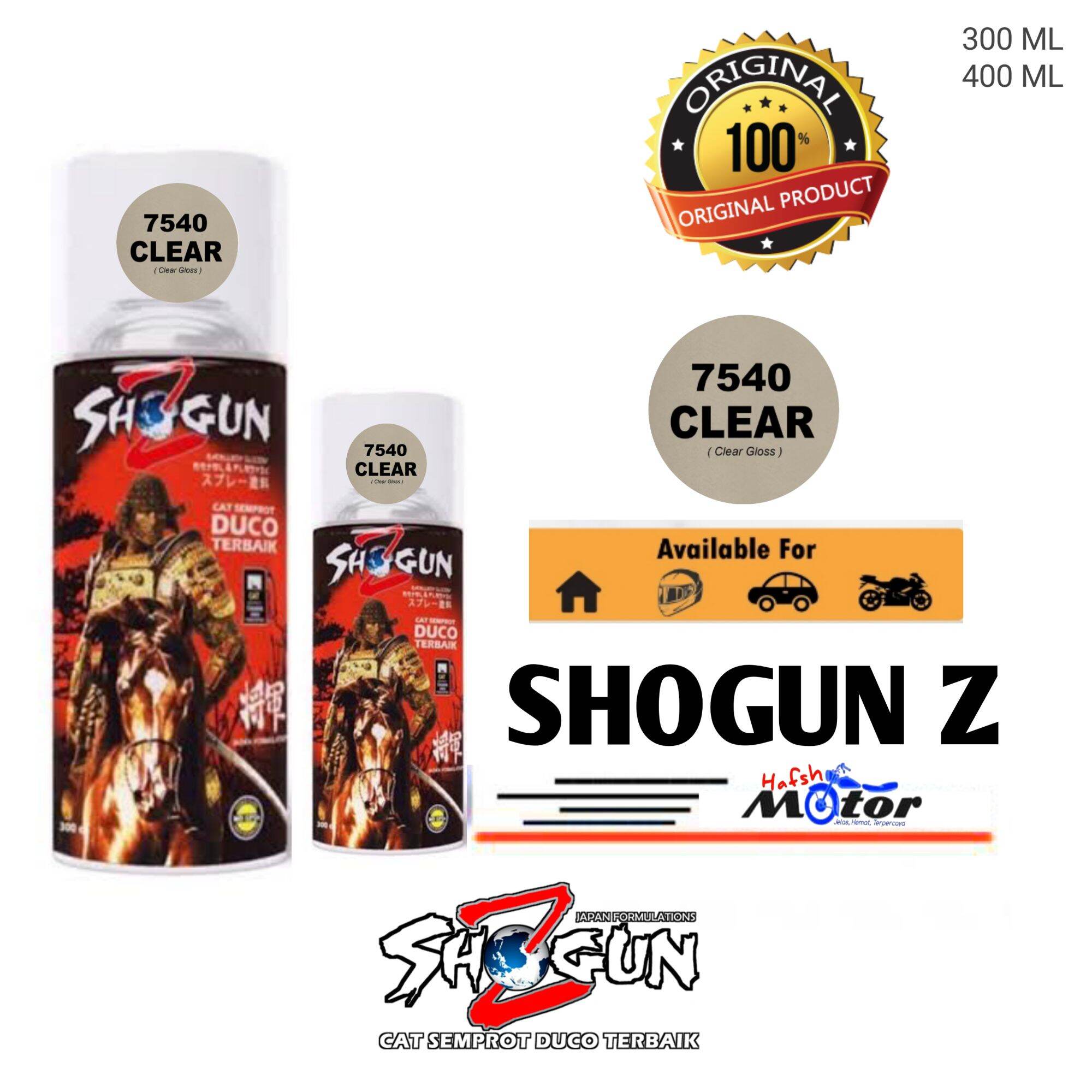 Cat Semprot Pilok Pilox Pylox Shogun Z Clear Gloss Glossy Mengkilap ...