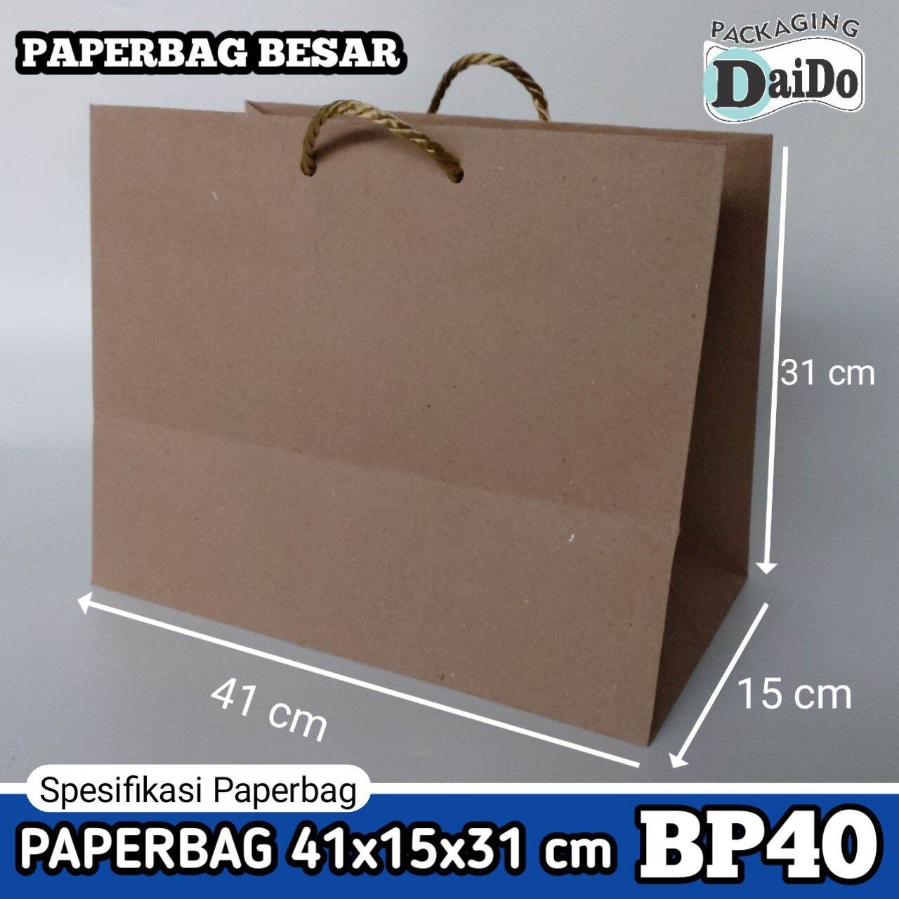 ISI 12 BIJI paper bag besar jumbo bp40 | kantong tas kertas tas sepatu ...