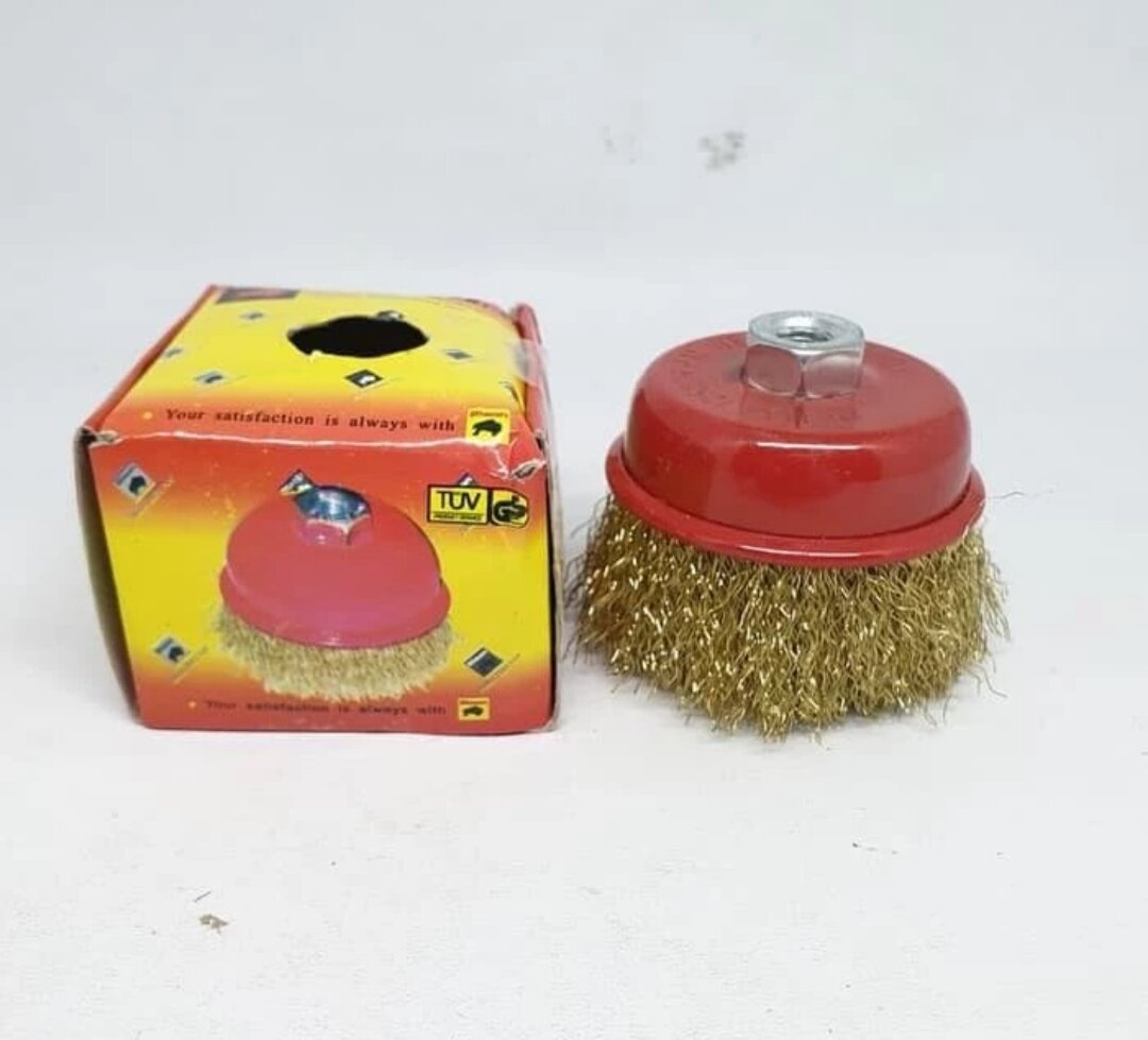 Sikat Mangkok Gerinda Kawat Kuningan 3" x M10 BISON Cup Wire Brush | Lazada Indonesia