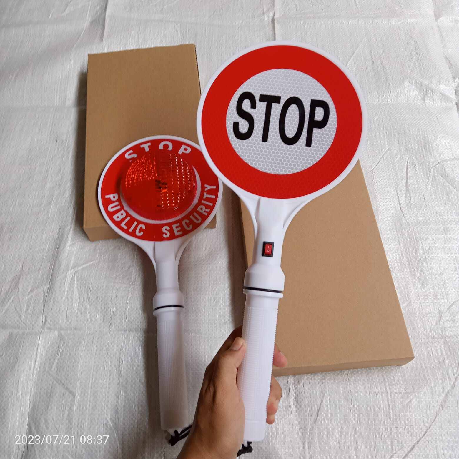 papan stop elektrik, papan sign stop lamp menyala, papan stop security ...
