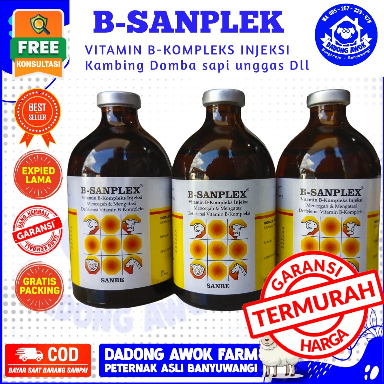 B SANPLEK 100 ml & B SANPLEK 50 ml - B Kompleks vitamin SUPLEMEN ...