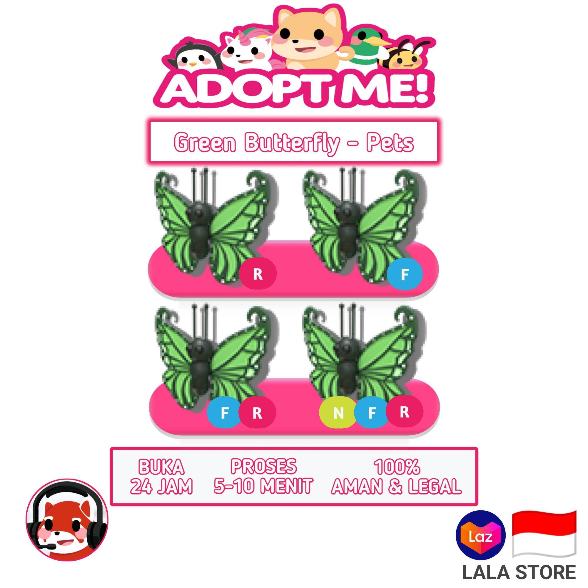 Adopt Me - Green Butterfly - Roblox | Lazada Indonesia
