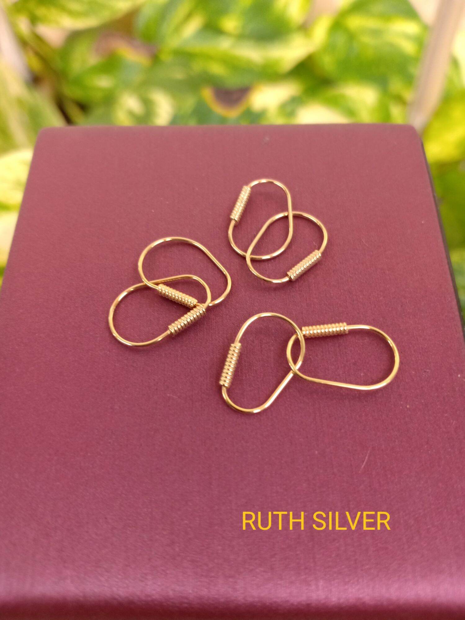 ANTING BAYI/ ANAK MODEL KENIP LILIT ROSE GOLD PERAK 925 SILVER LAPISAN EMAS KUNING MURNI BUKAN ...