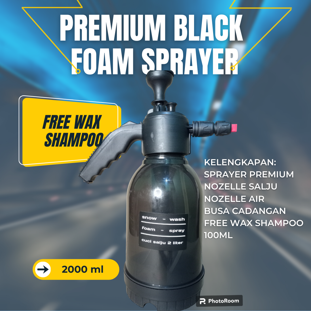 PREMIUM BLACK alat semprot spray sprayer semprotan cuci busa salju snow ...