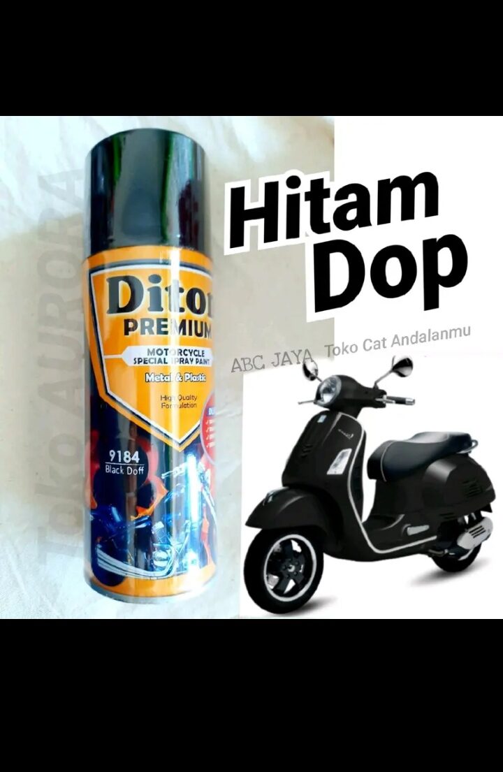 CAT HITAM DOFF PYLOX DITON PREMIUM BLACK DOF 9184 CAT HITAM DOFF 400 CC ...