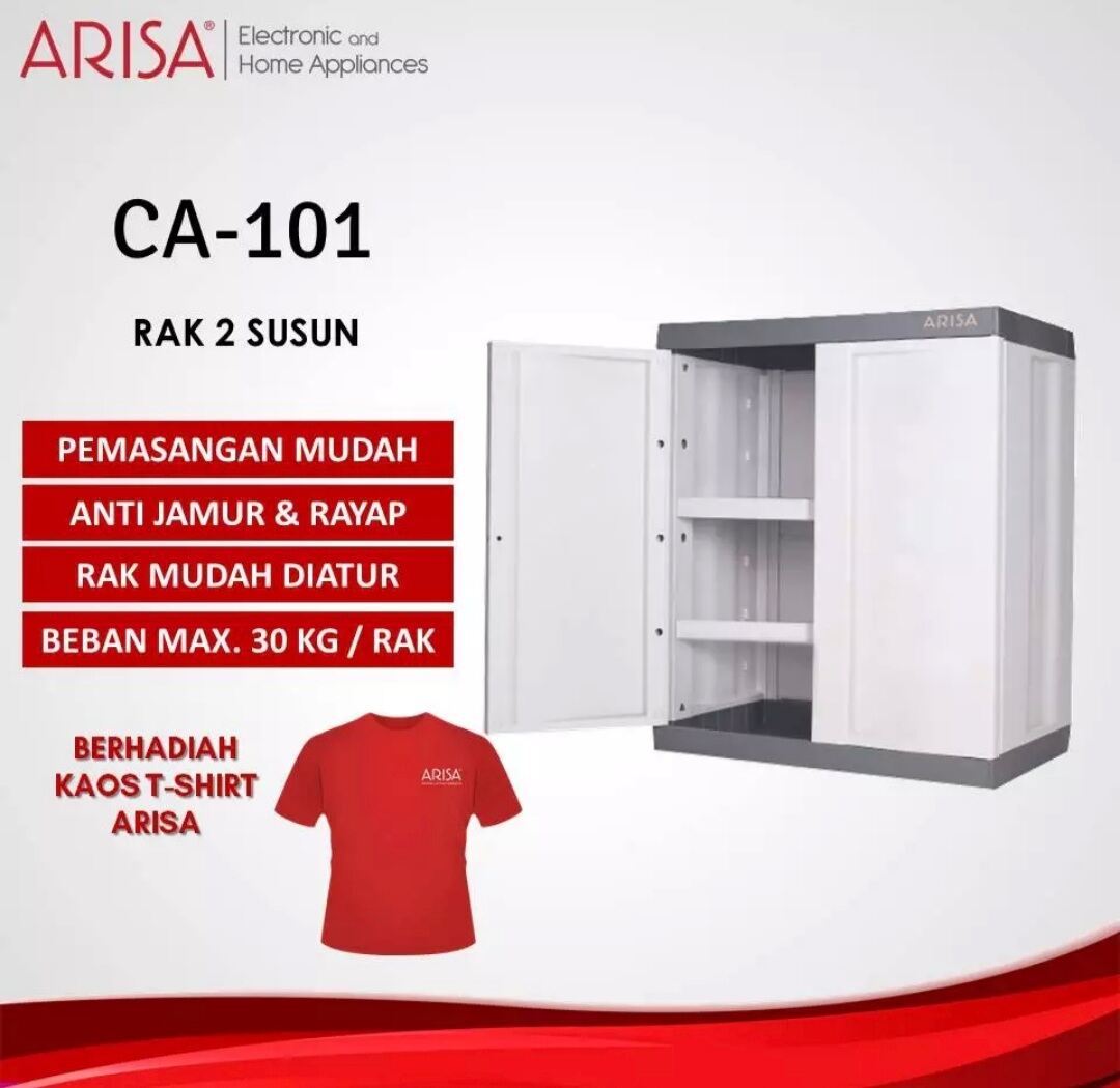 Lemari Pakaian Arisa CA-101 GREY Kuat dan Kokoh Bahan Tebal | Lazada Indonesia