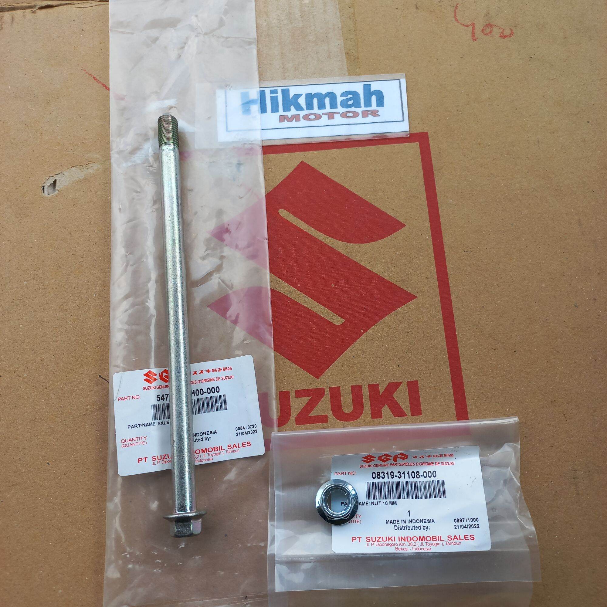 as roda depan dan mur suzuki smash SR new Titan shogun 125 Fl NR RR Axelo arashi shooter ori ...