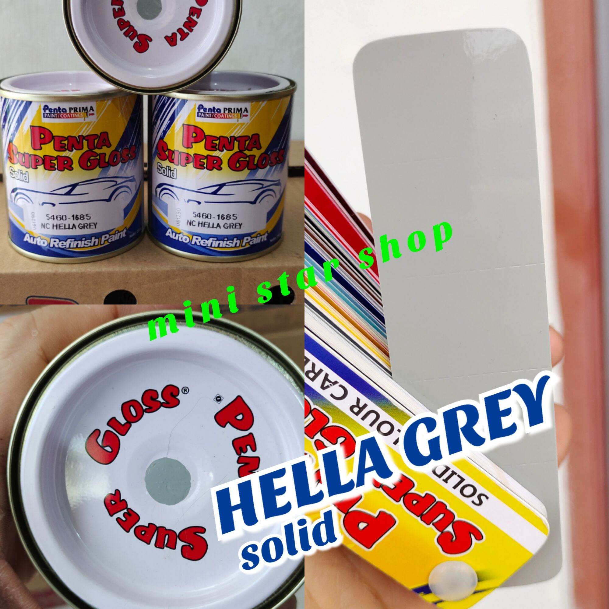 CAT PENTA SUPER GLOSS SOLID NC HELLA GREY ( 1685) CAT UNTUK MOBIL MOTOR ...