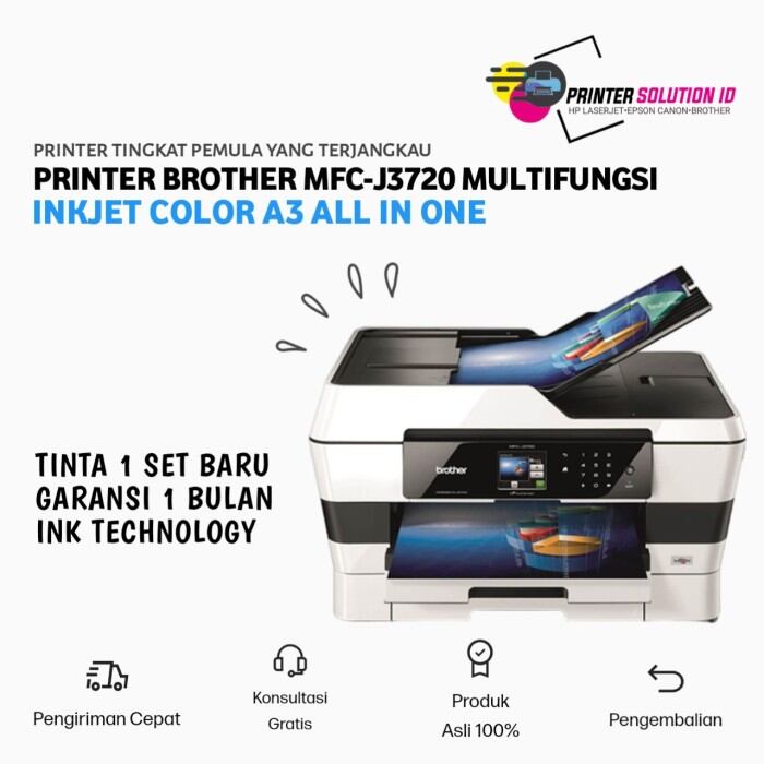 Printer brother mfc-j3720 A3 multifungsi scan copy adf | Lazada Indonesia