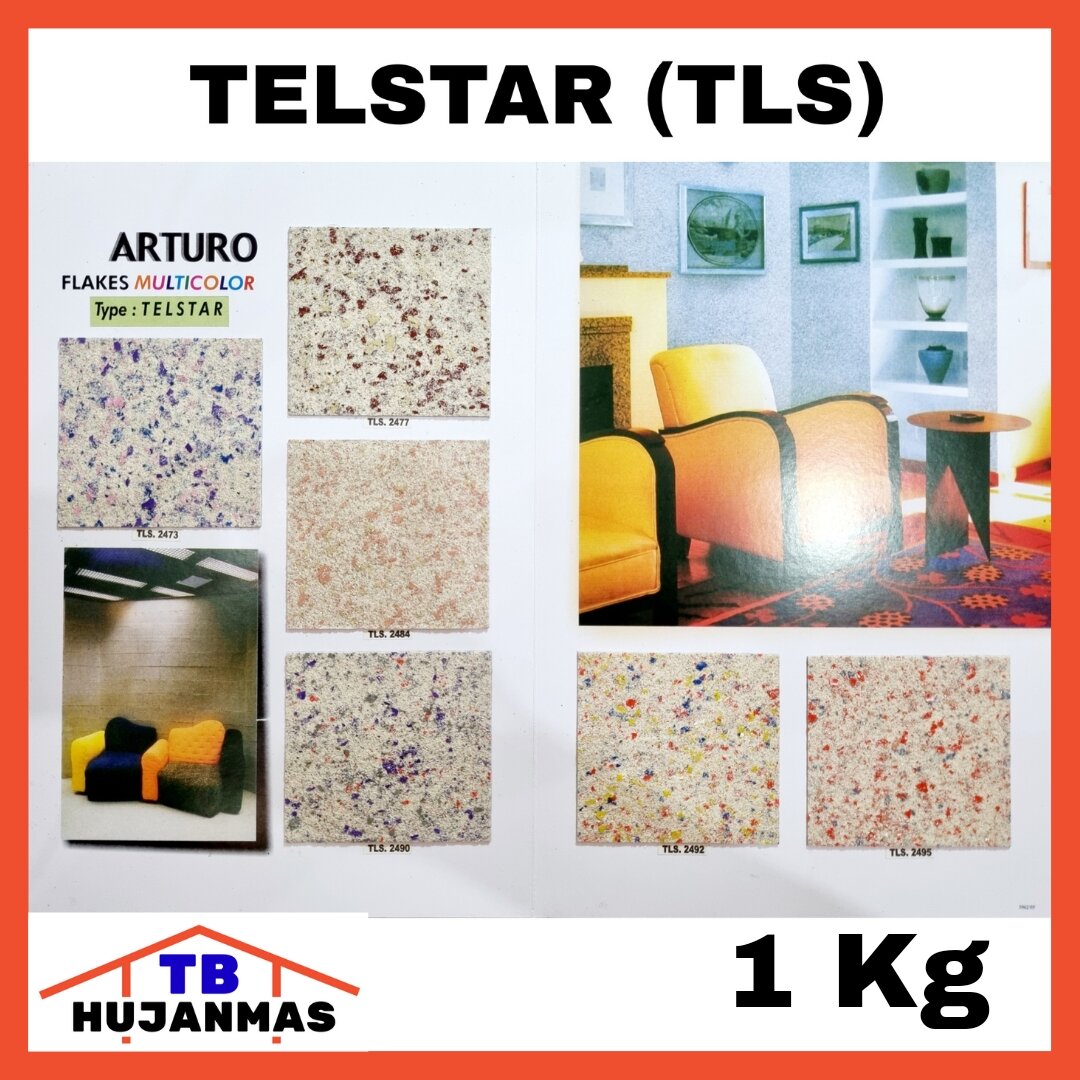 ARTURO Cat Tembok Dinding Teksture 1 Kg Tipe Telstar (TLS) Flakes ...