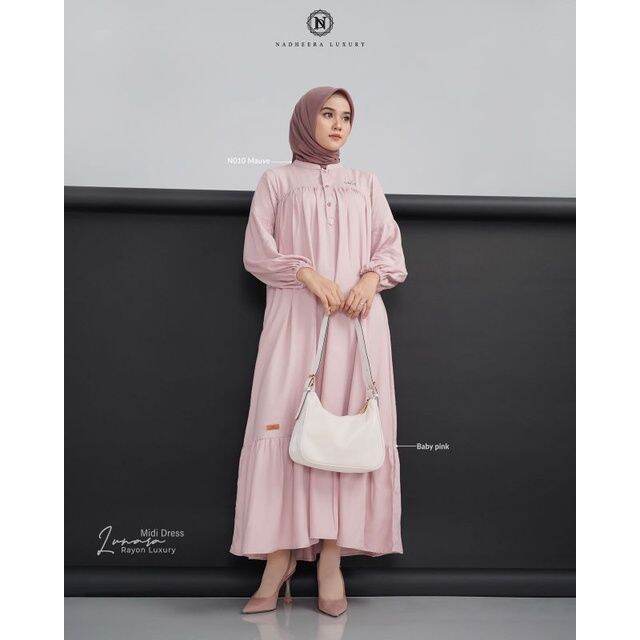 Lunara midi dress by Nadheera Luxury | Lazada Indonesia