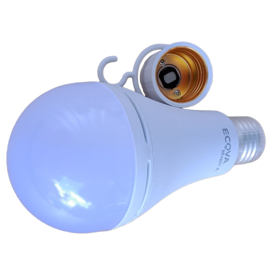 lampu led emergency ecova magic rechargeable type a 9w putih garansi ...