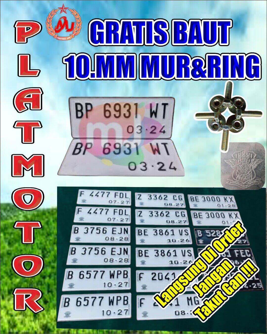 plat motor standar&variasi Toko resmi di Indonesia, Online Shop 11 2024