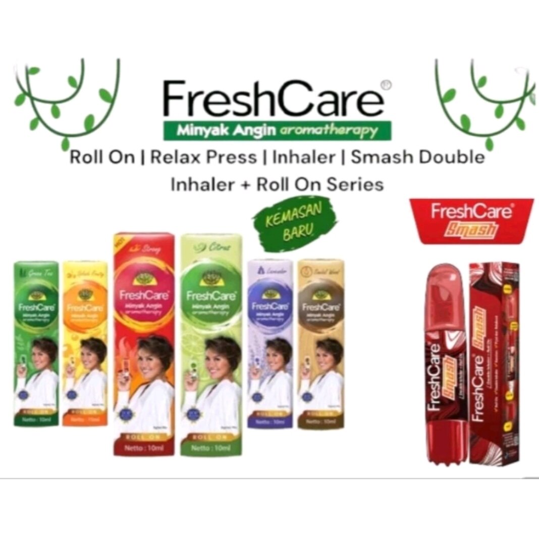 Freshcare Smash, Minyak Angin Aromatherapy 4 in 1 (Roll On, Double ...