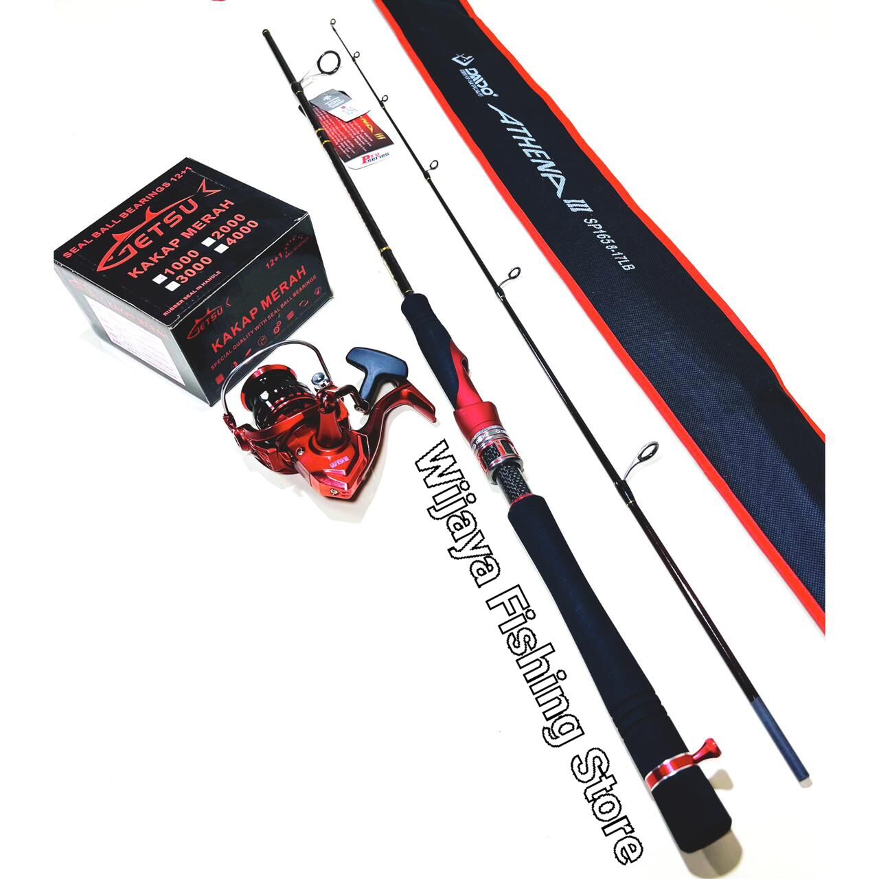 Set Joran Pancing Daido Athena III 150 165 180 dan Reel Getsu Kakap ...