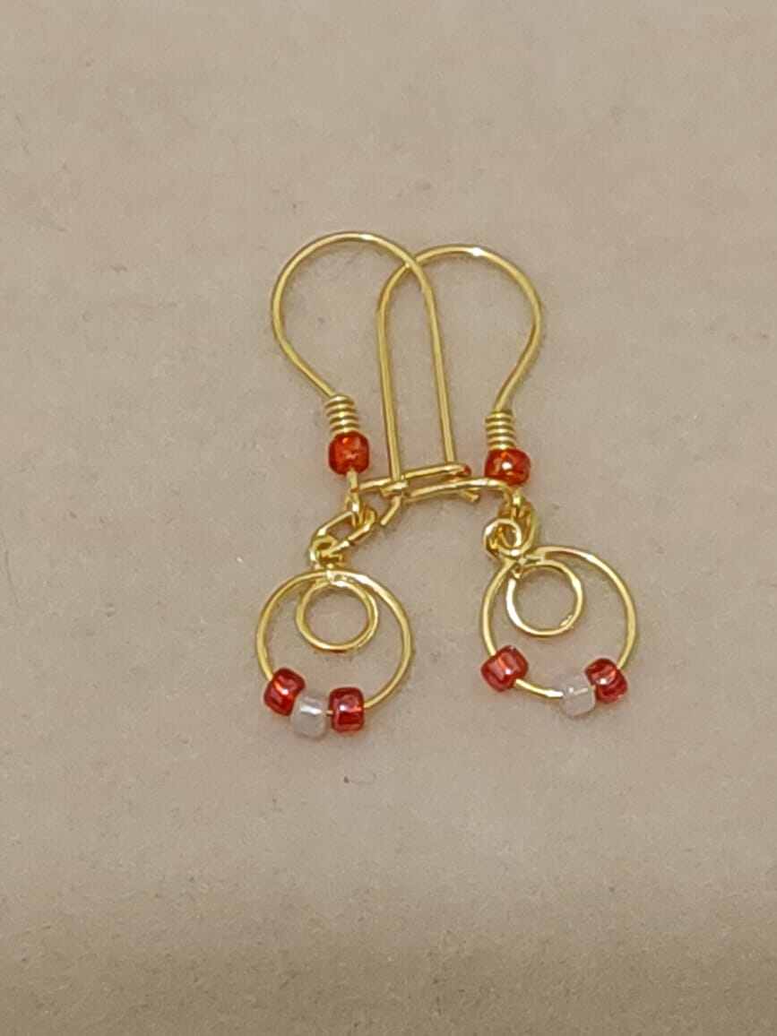 Anting Kait Ring mata 3 kombinasi emas muda 1/2 gram | Lazada Indonesia