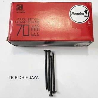 Paku Beton Marabu Hitam Isi 100 Pcs / Per Kotak Ukuran 7 10 Cm / Paku ...