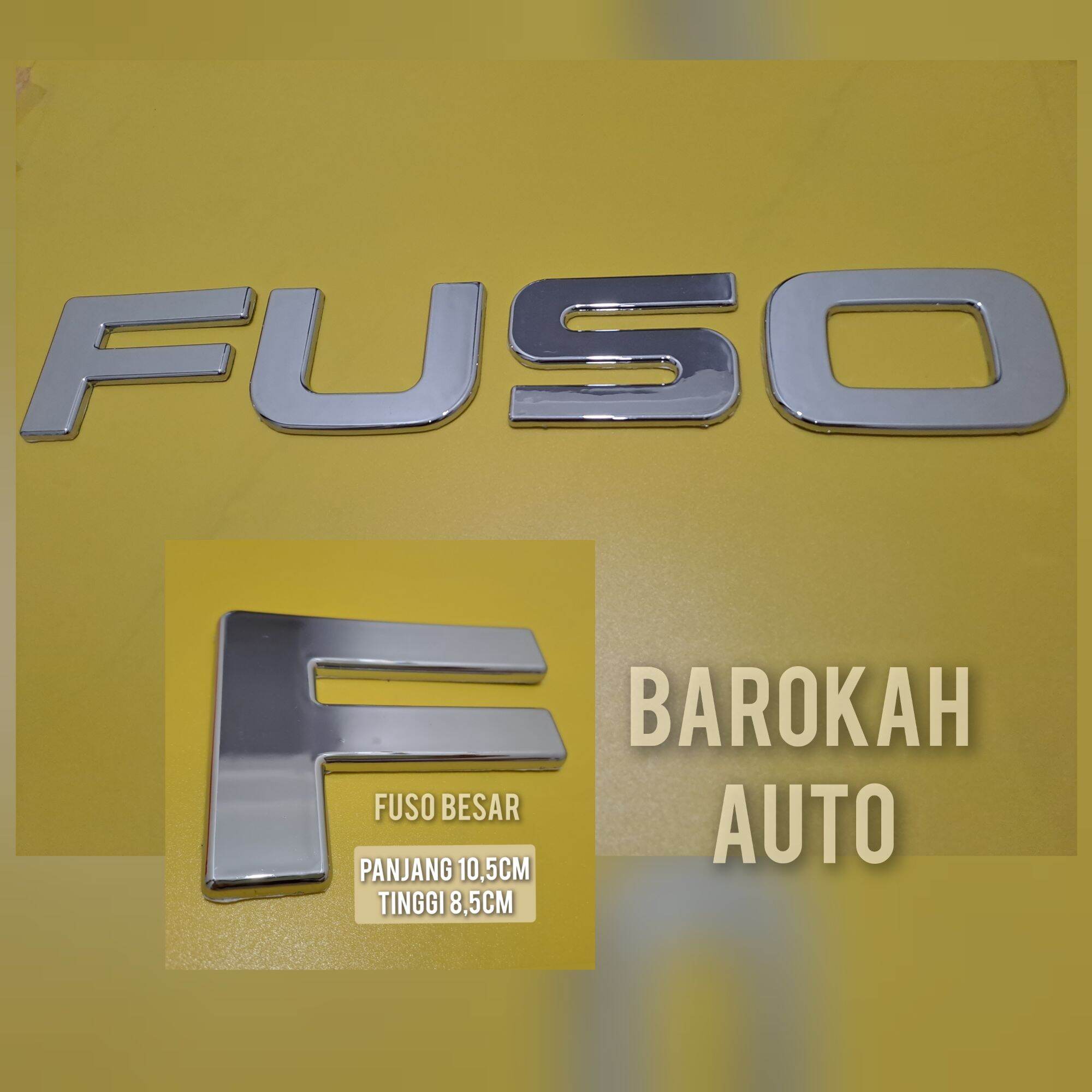 fuso emblem tulisan fuso besar kecil full chrome | Lazada Indonesia
