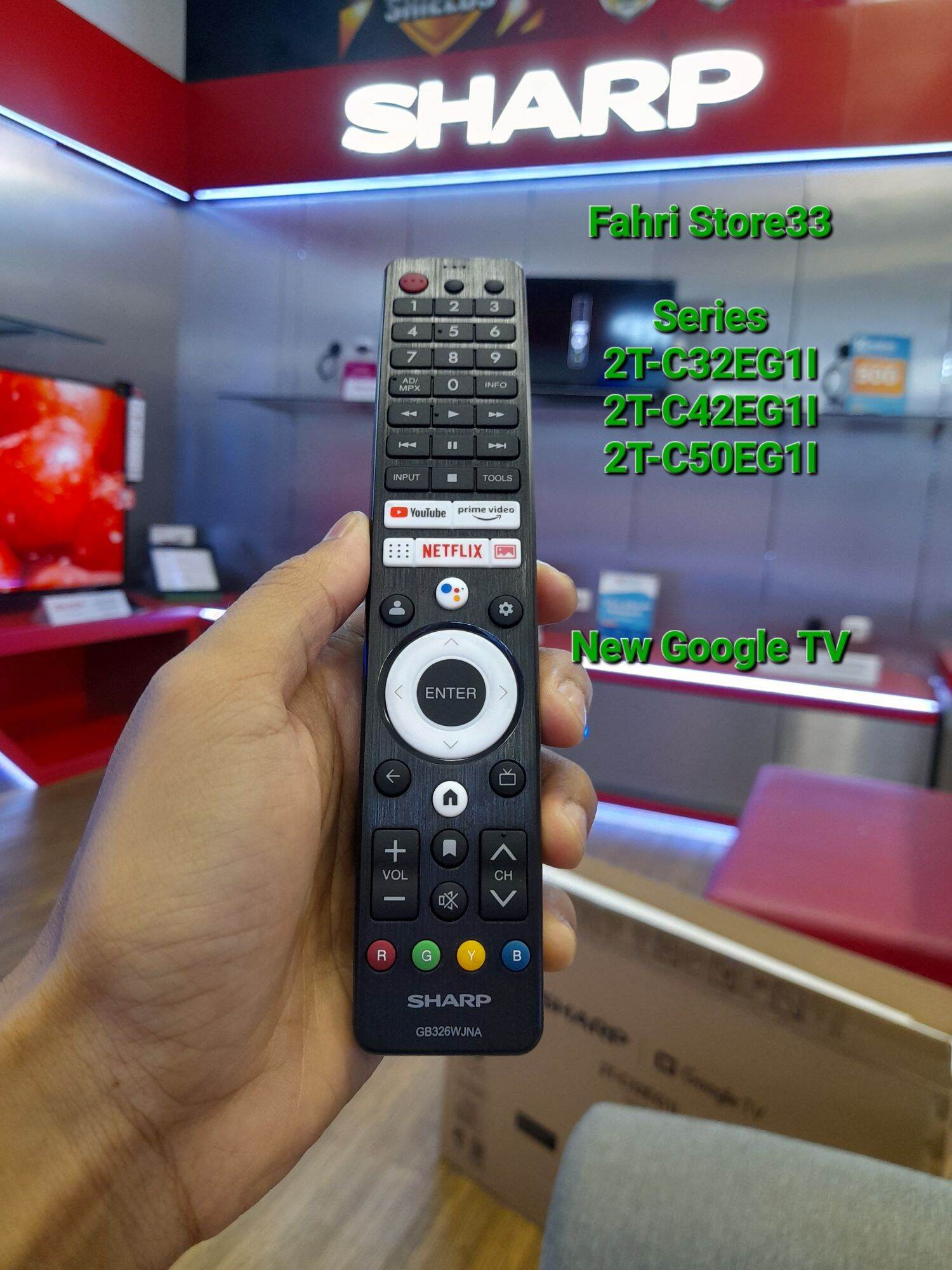 Remote Tv Sharp Google TV Android Original Asli 100% GB326WJNA | Lazada ...