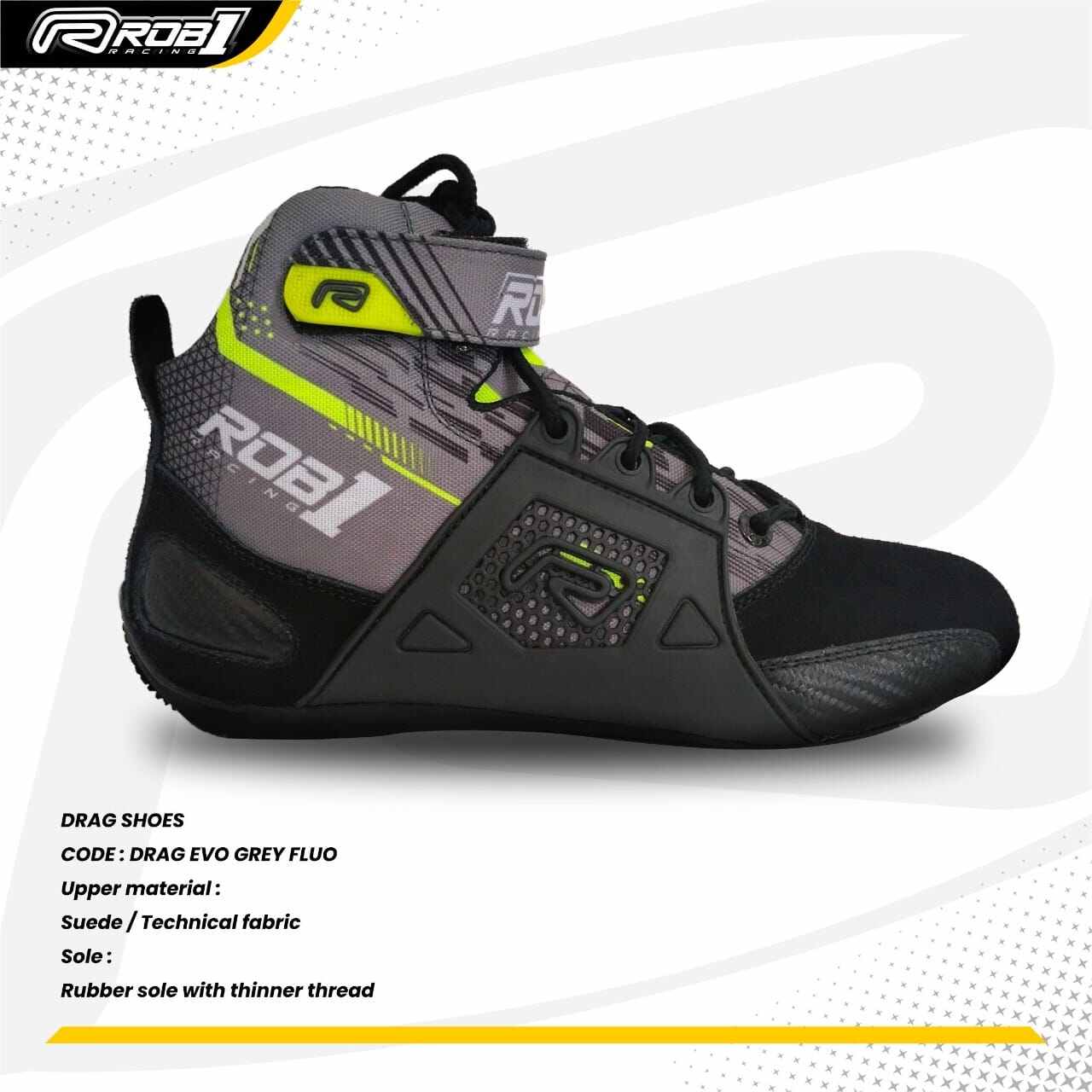 Sepatu Drag Bike Pro ROB1 - Evo Grey Fluo | Lazada Indonesia