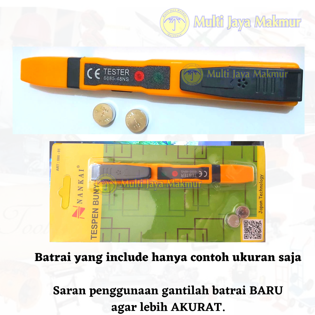 Tespen Listrik Bunyi Cek Kabel Putus / Tes Pen Pendeteksi AC DC Canggih ...