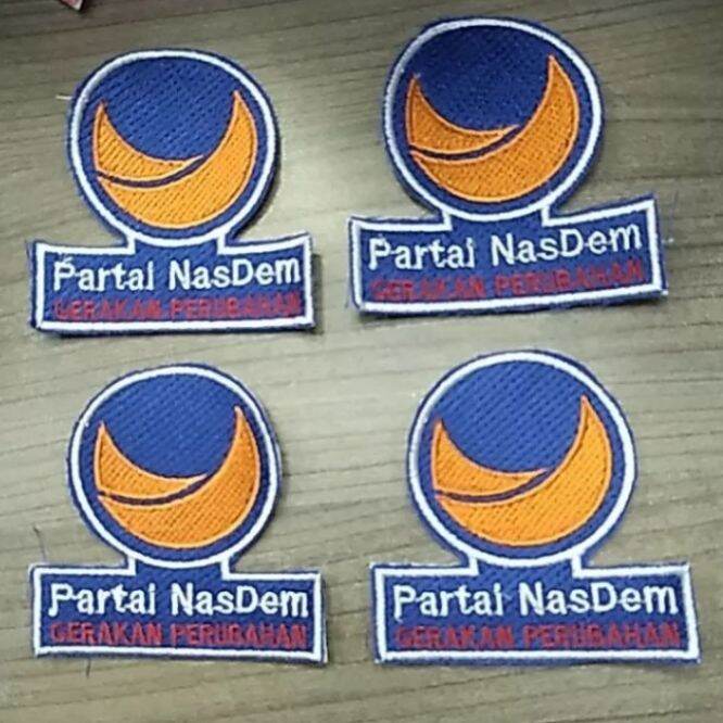 Badge logo partai Nasdem Patch logo partai nasdem | Lazada Indonesia