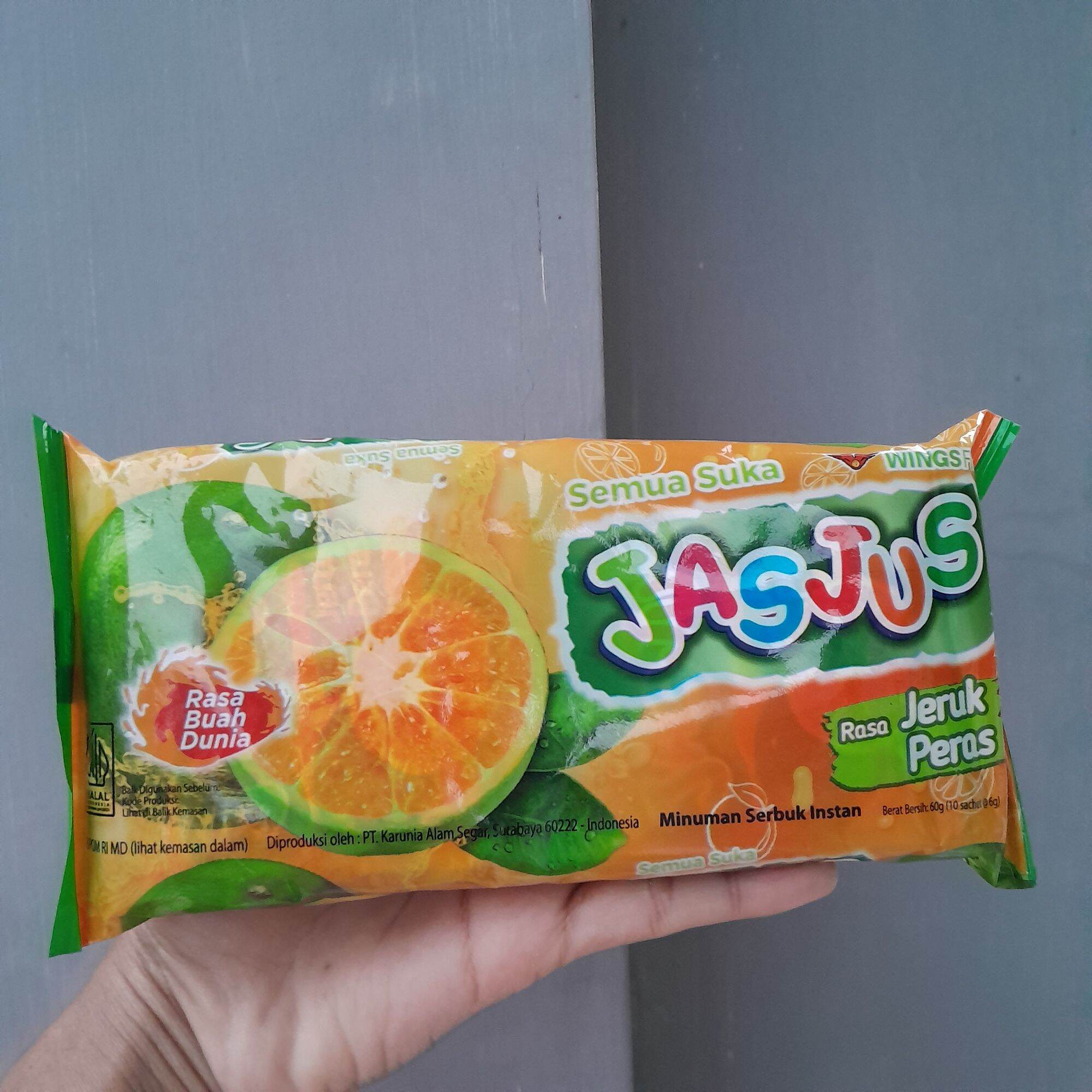 ( isi 10 sachet ) minuman bubuk marimas jasjus rasa jeruk peras 60gr ...