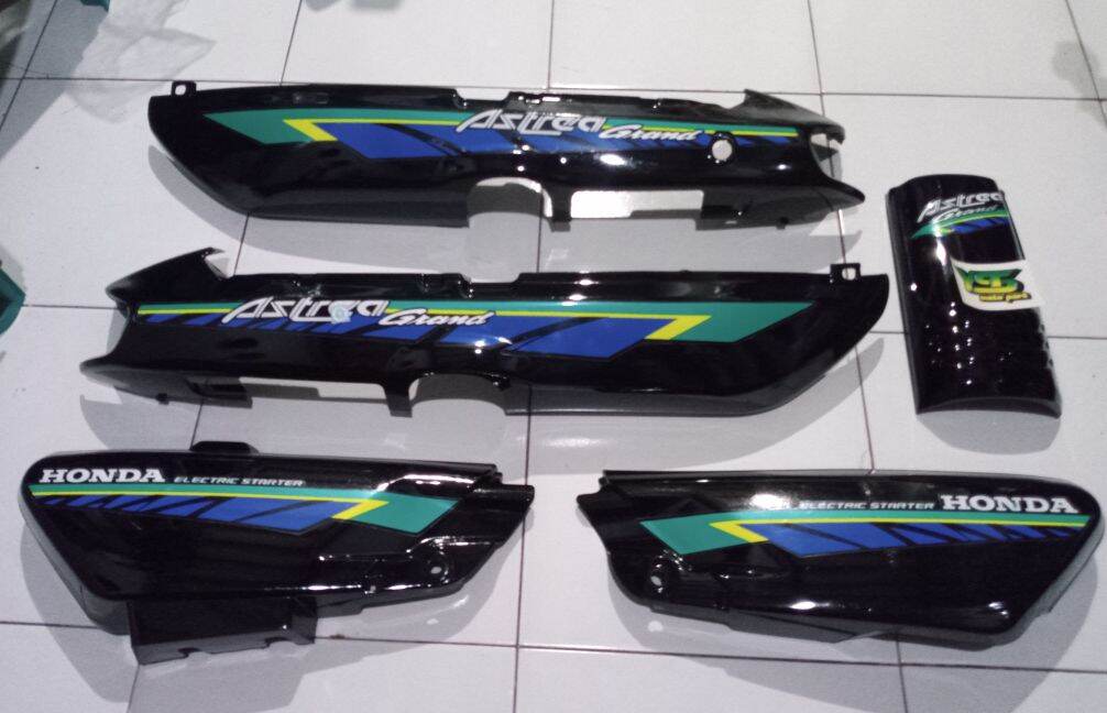 cover body honda astrea grand bulus 91 - 93 set striping | Lazada Indonesia