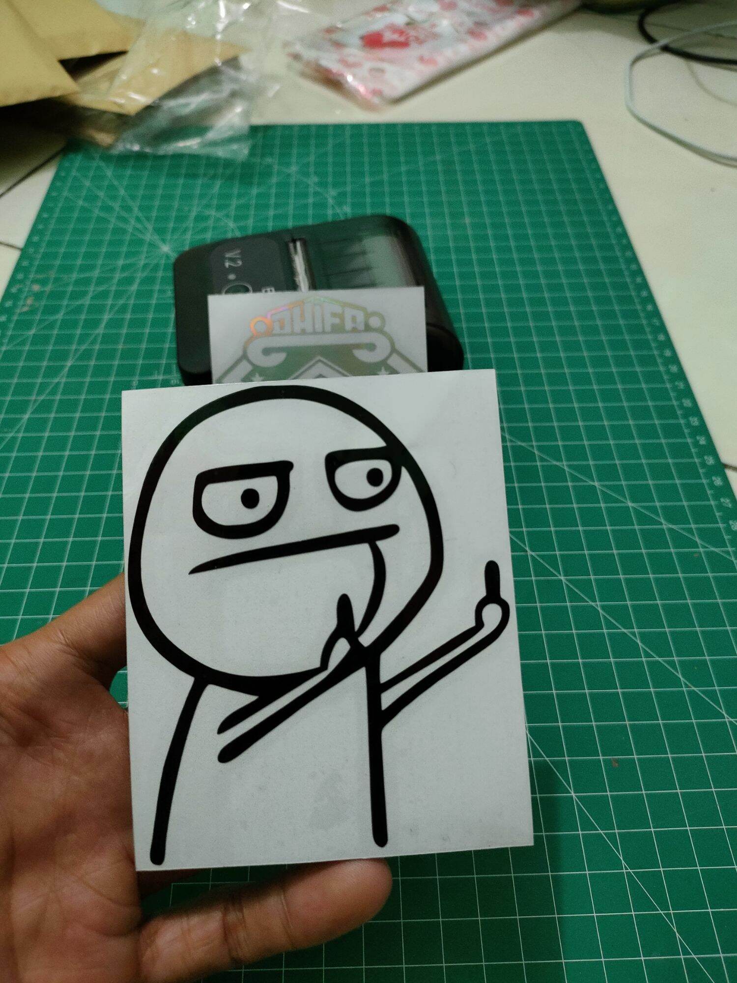 Sticker middle finger pucek stiker animasi lucu | Lazada Indonesia