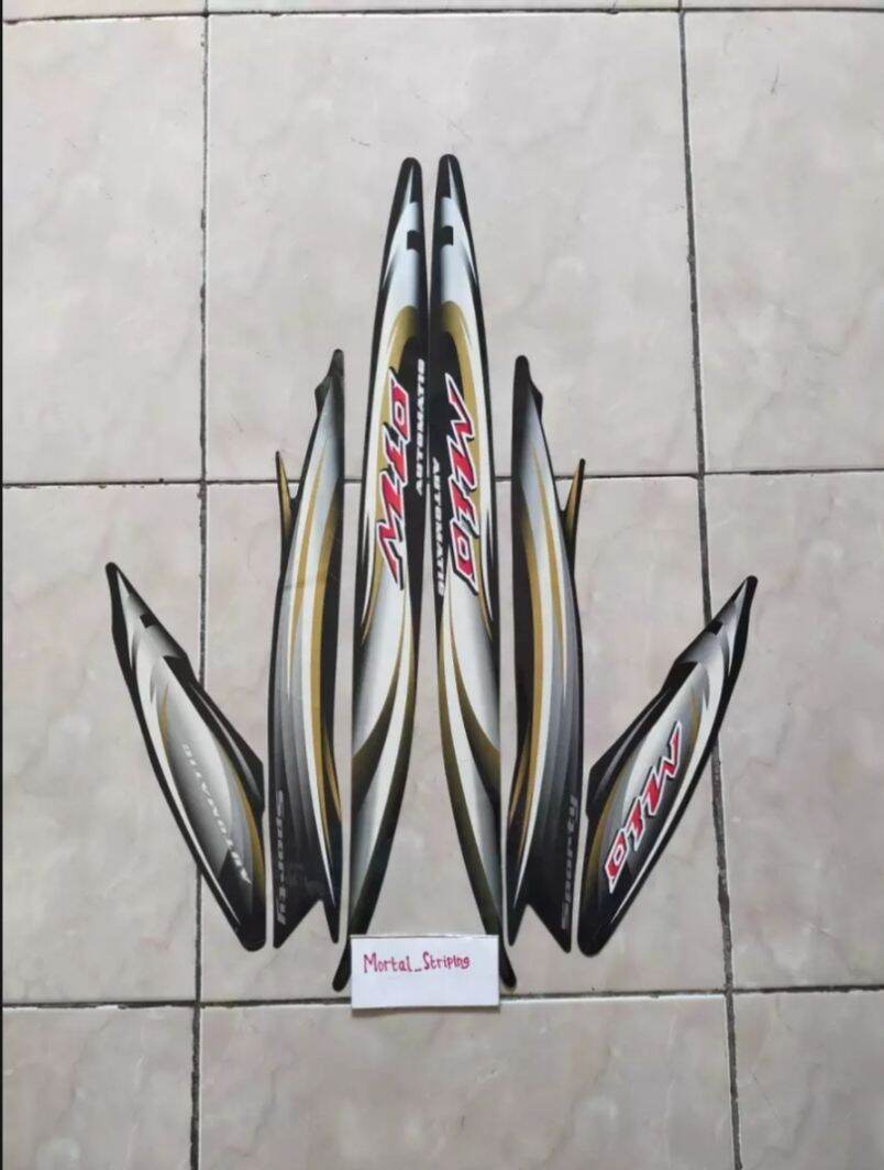 STICKER STRIPING FULL SET LIS LIST BODI YAMAHA MOTOR MIO SPORTY TAHUN ...