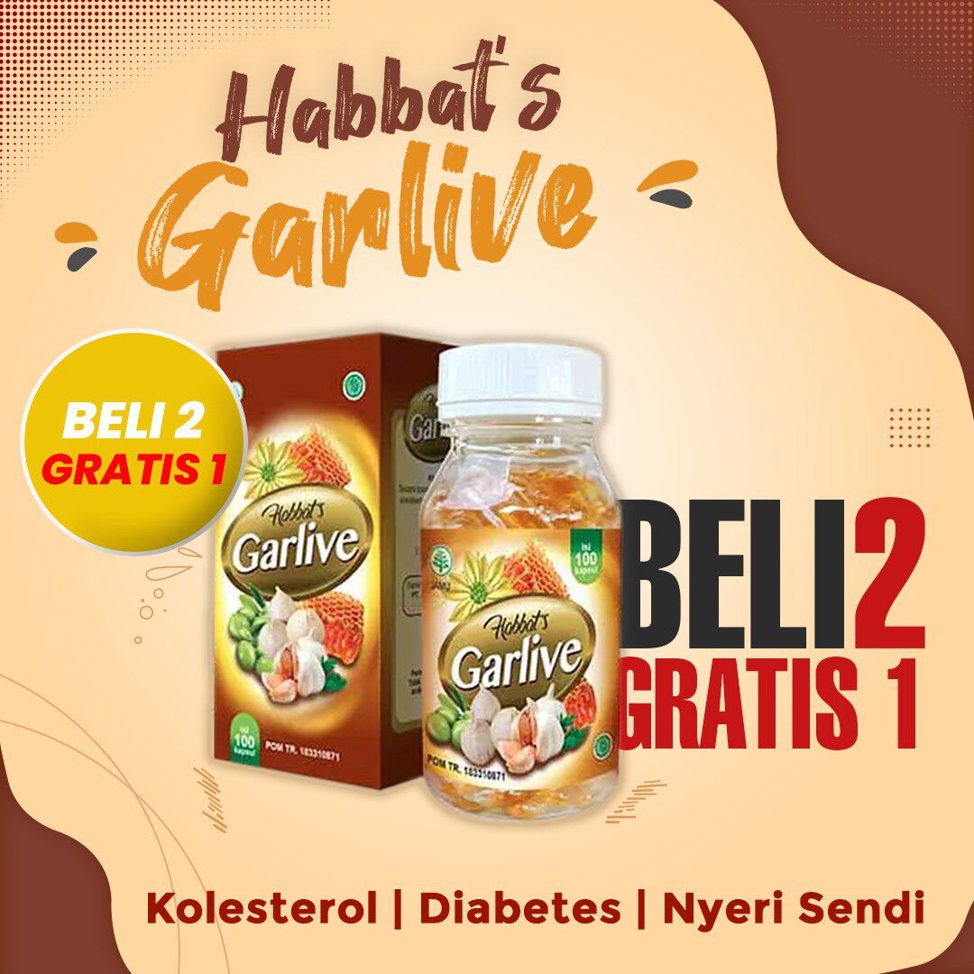 HABBATS GARLIVE ORIGINAL BELI 2 GRATIS 1 KAPSUL ASAM URAT KOLESTEROL ...