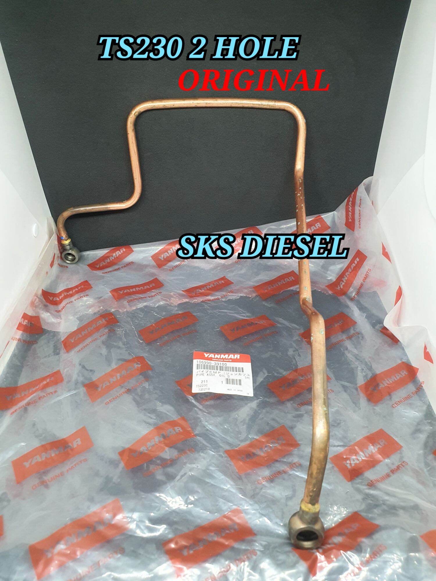 TS230 2 Hole Lub Oil Pipe Selang Oli Olie Mesin Diesel Yanmar Original ...