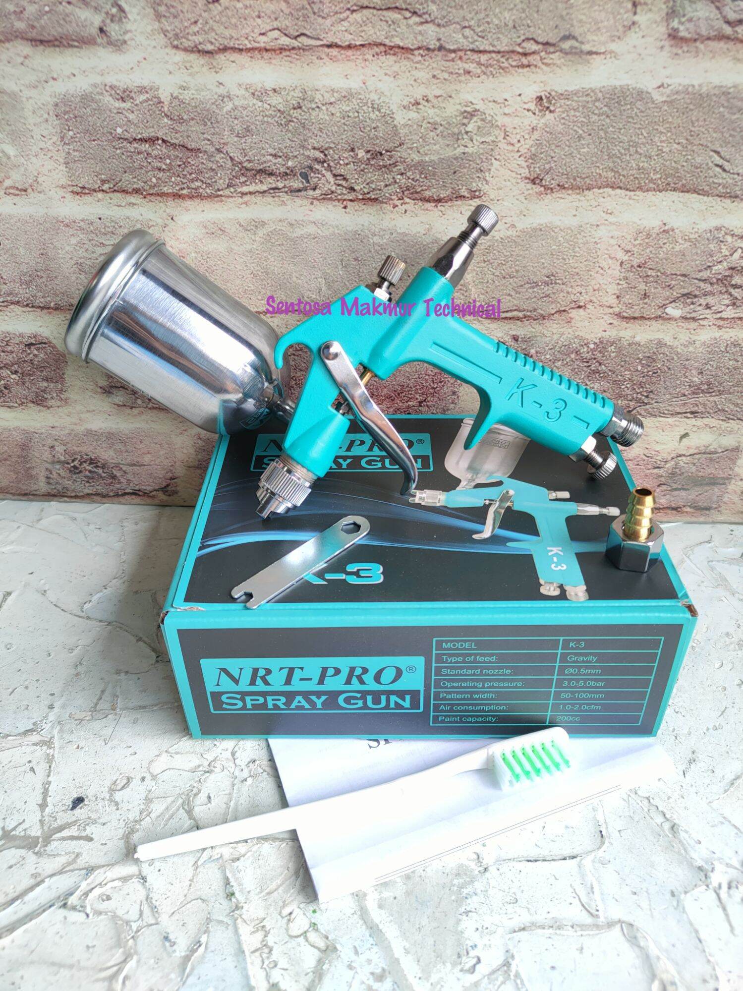 NRT PRO K3 Spray Gun Spraygun Semprot Angin Cat Tabung Atas 200 CC ...