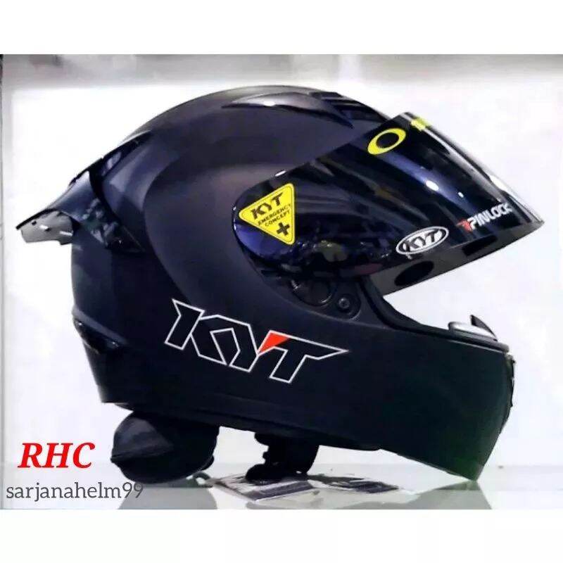 Helm full face kyt r10 polos hitam doff paket ganteng | Lazada Indonesia