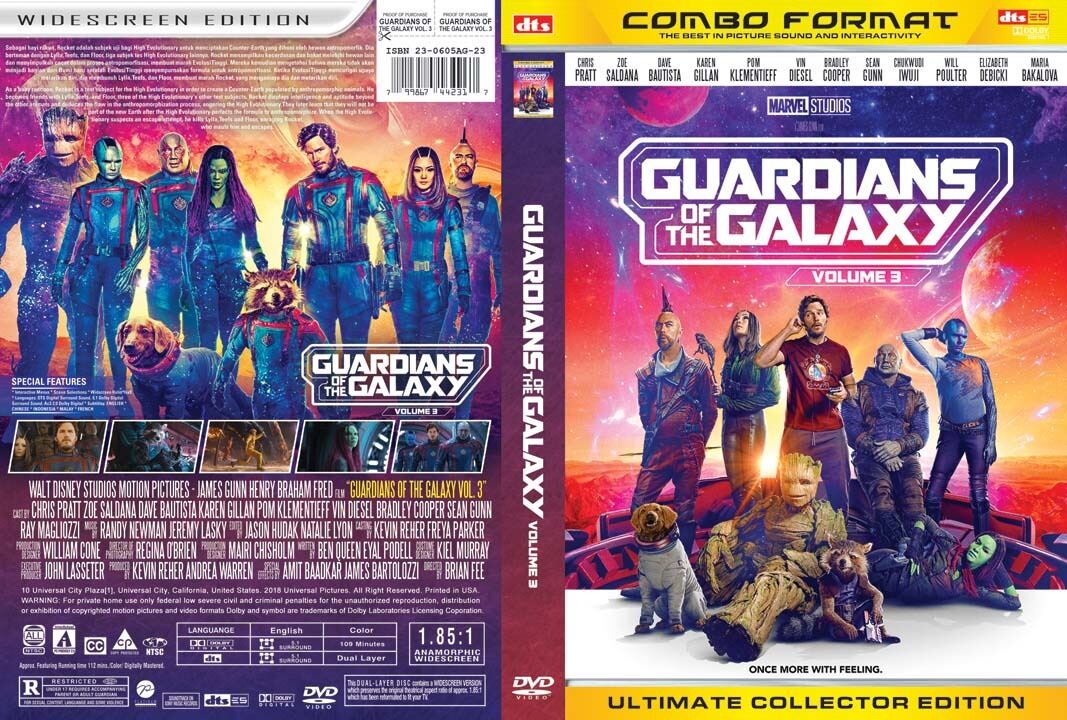 KASET DVD FILM BIOSKOP MARVEL 2023 : GUARDIANS OF THE GALAXY VOLUME 3 ...