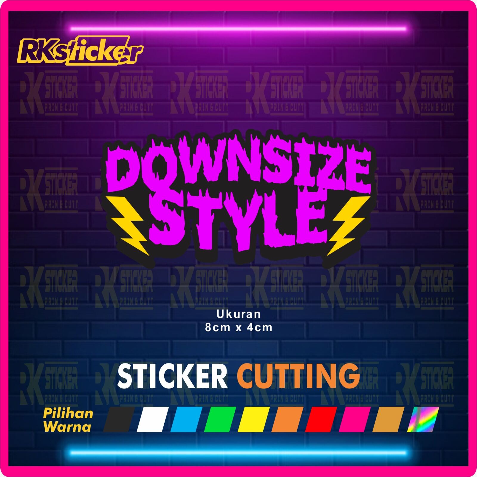 Stiker DOWNSIZE STYLE Cutting sticker ogah jinjit vario viral | Lazada ...