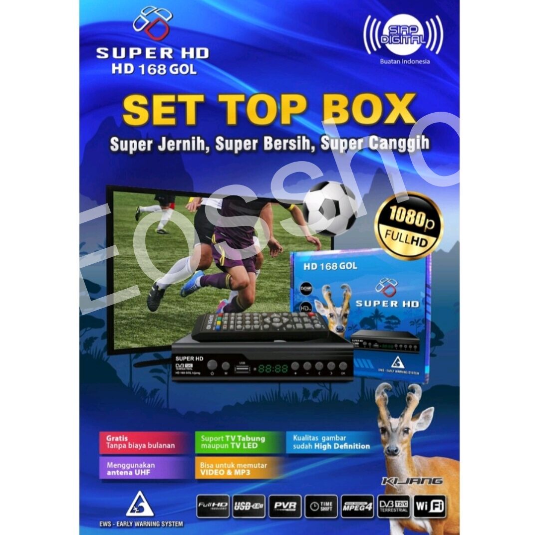 SET TOP BOX DVB T2 SUPER HD 168 GOL KIJANG STB SUPER HD KIJANG | Lazada ...